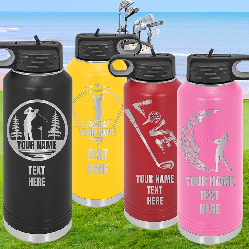 Personalized Golf 32oz Stainless Steel Insulated Water Bottles With ...