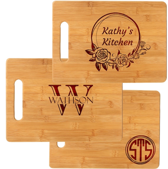 Personalized Engraved Bamboo Cutting Board With Custom Name - Etsy