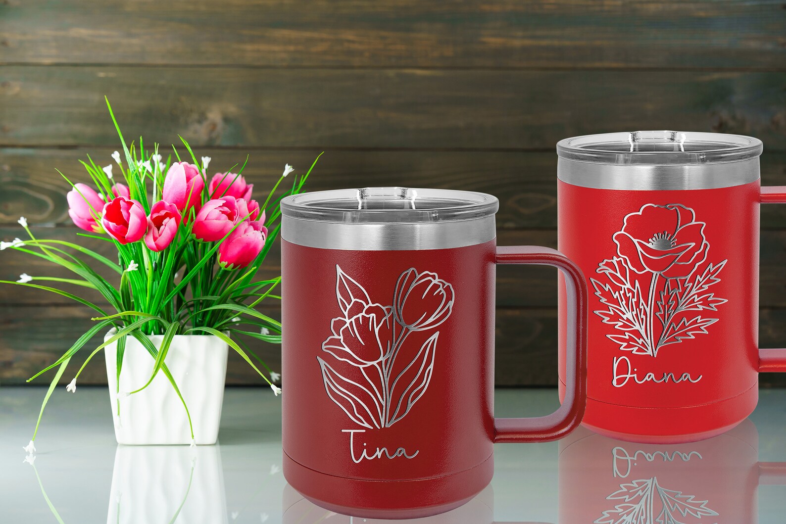 Personalized Coffee Mugs 15 Oz With Slide Lid Engraved - Etsy