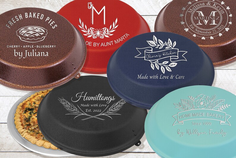 Personalized Aluminum Round Pie Pan With Lid Engraved With - Etsy