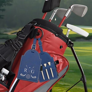Personalized Golf Bag Tag With Wood Tees Customized Golf Luggage Golfer ...