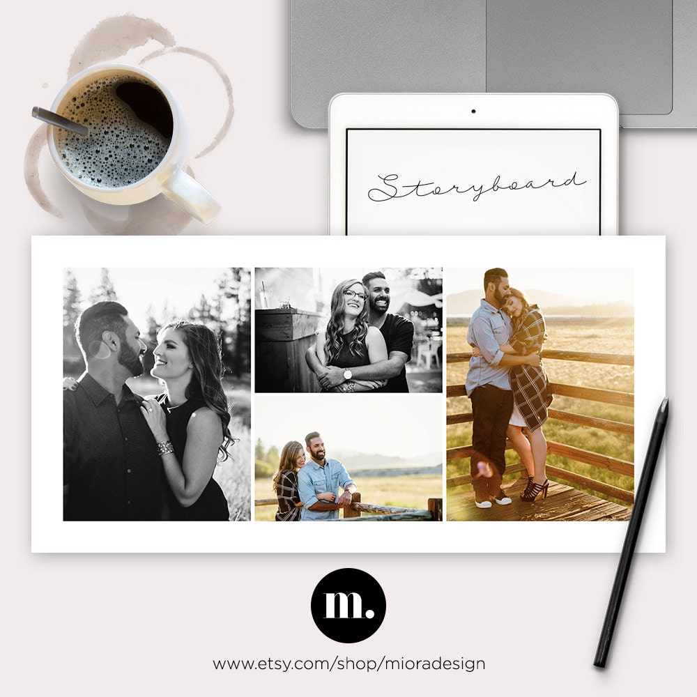 20x10 Storyboard Template, Blog Board, Digital Collage Template for ...