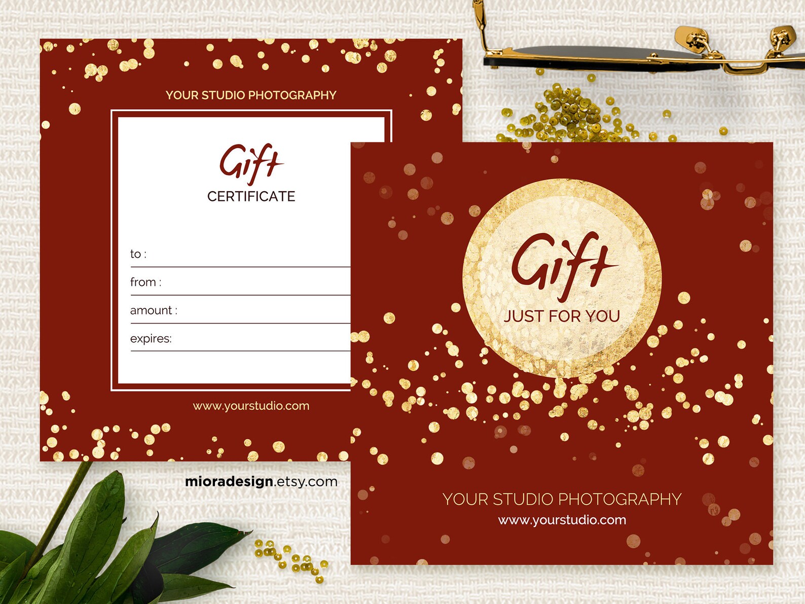 Photography Christmas Gift Certificate Template for Photographer ...