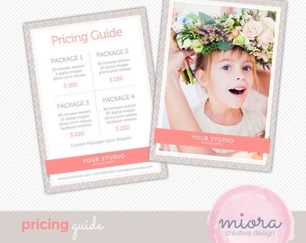 Price List Pricing Guide Photoshop Template for | Etsy