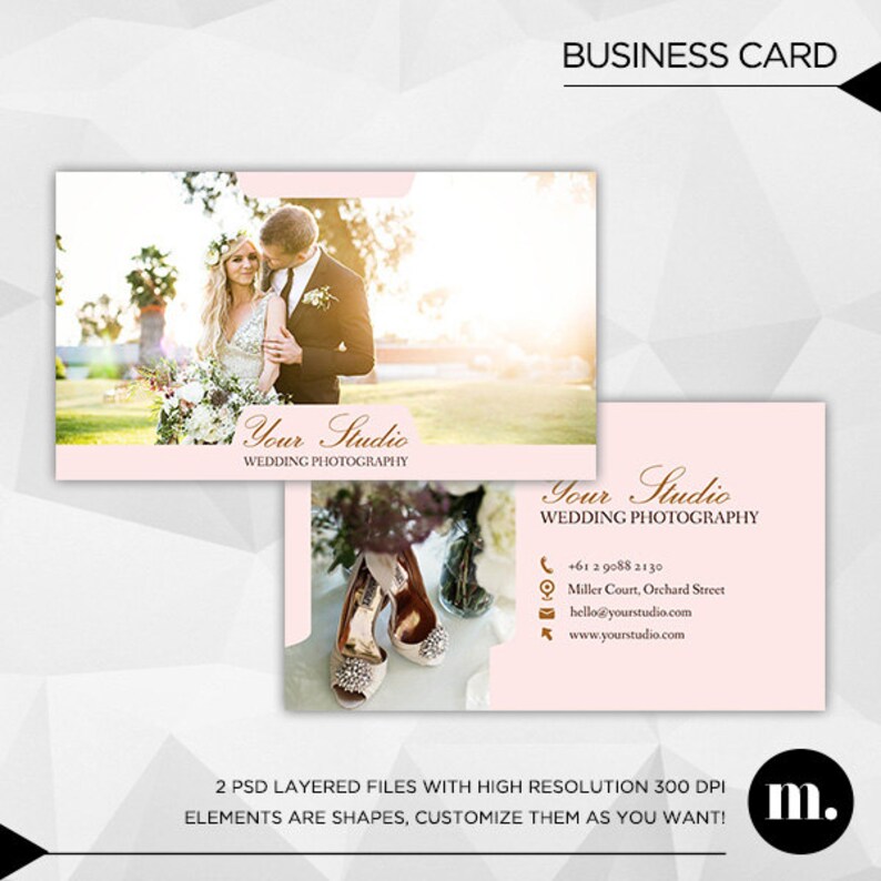 Business Card Design Photoshop Template for Photographers or Other ...