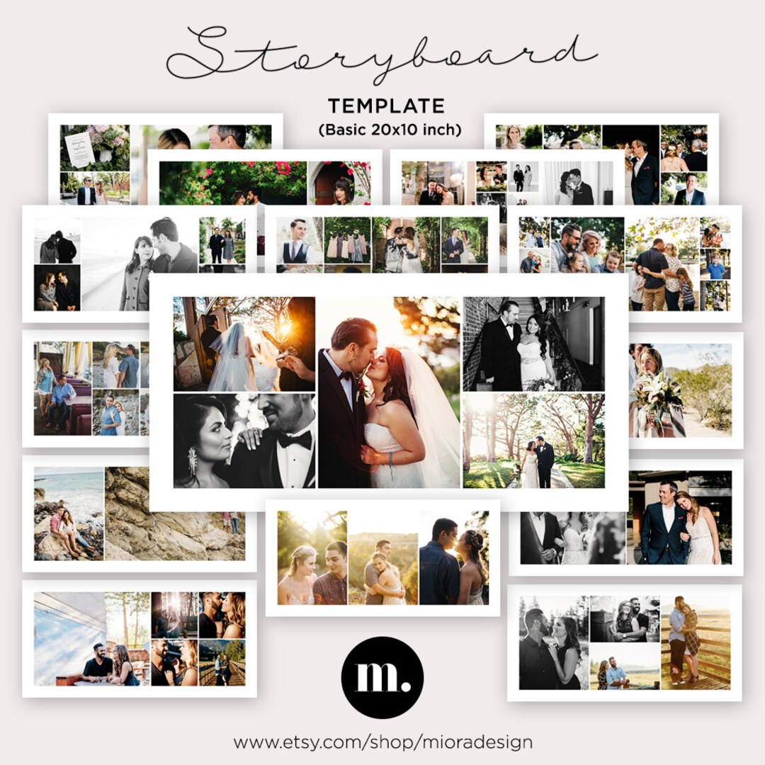 20x10 Storyboard Template, Blog Board, Digital Collage Template for ...