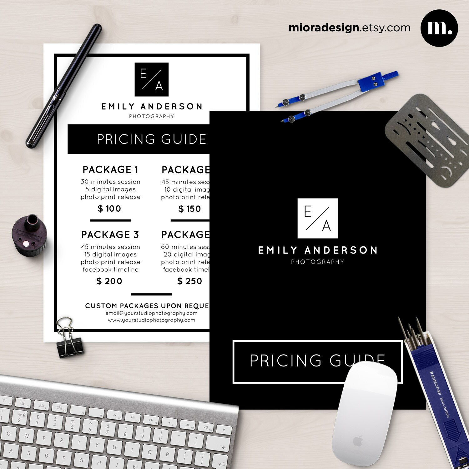 Price List Pricing Guide Photoshop Template for - Etsy