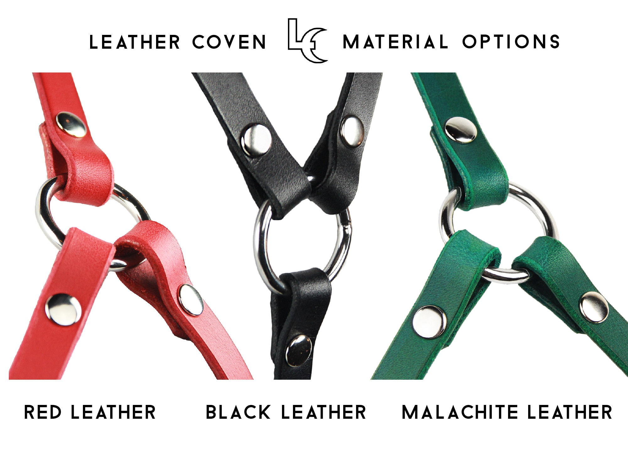 Eclipse Collar Double Ringed Leather or Vegan Choker Collar | Etsy