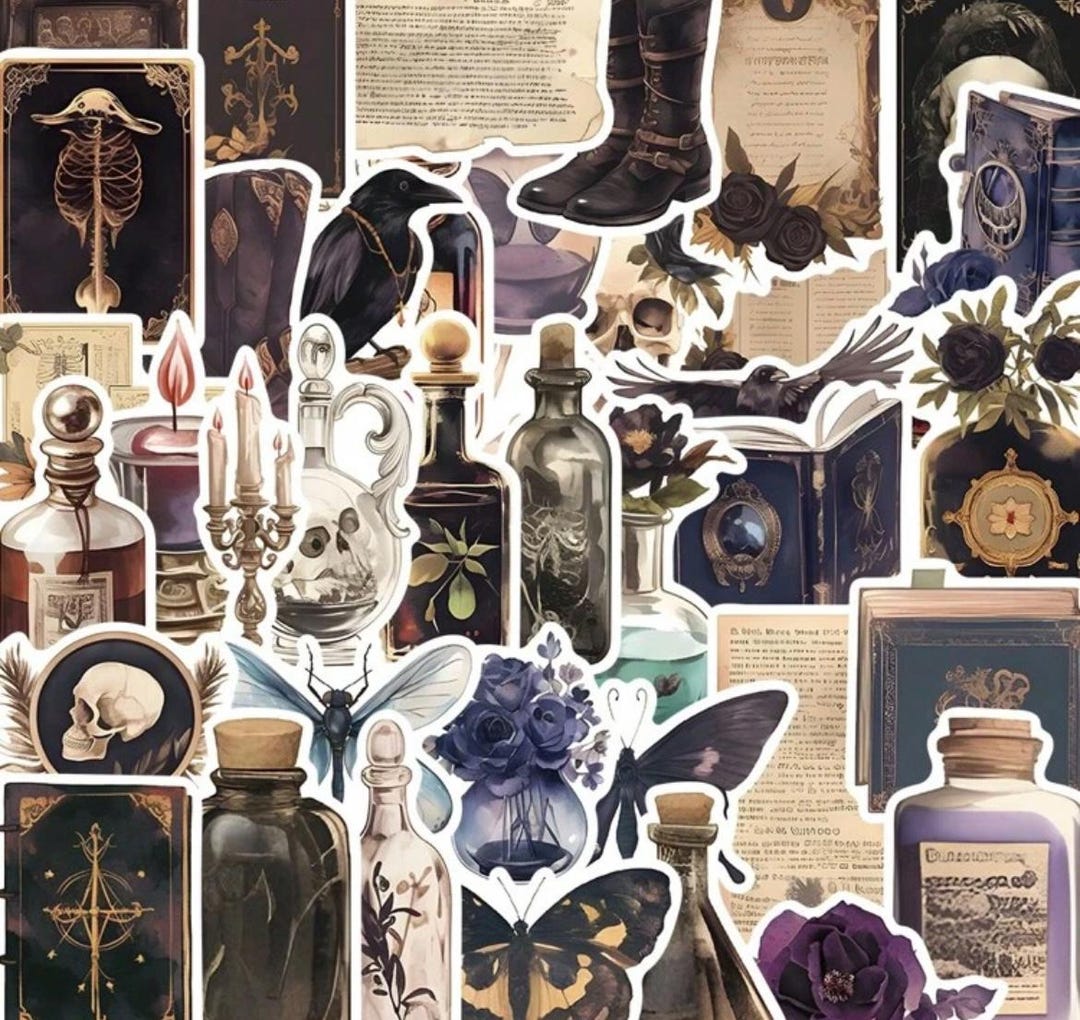 Mystery Stationary Dark Aesthetic Stickers - Etsy