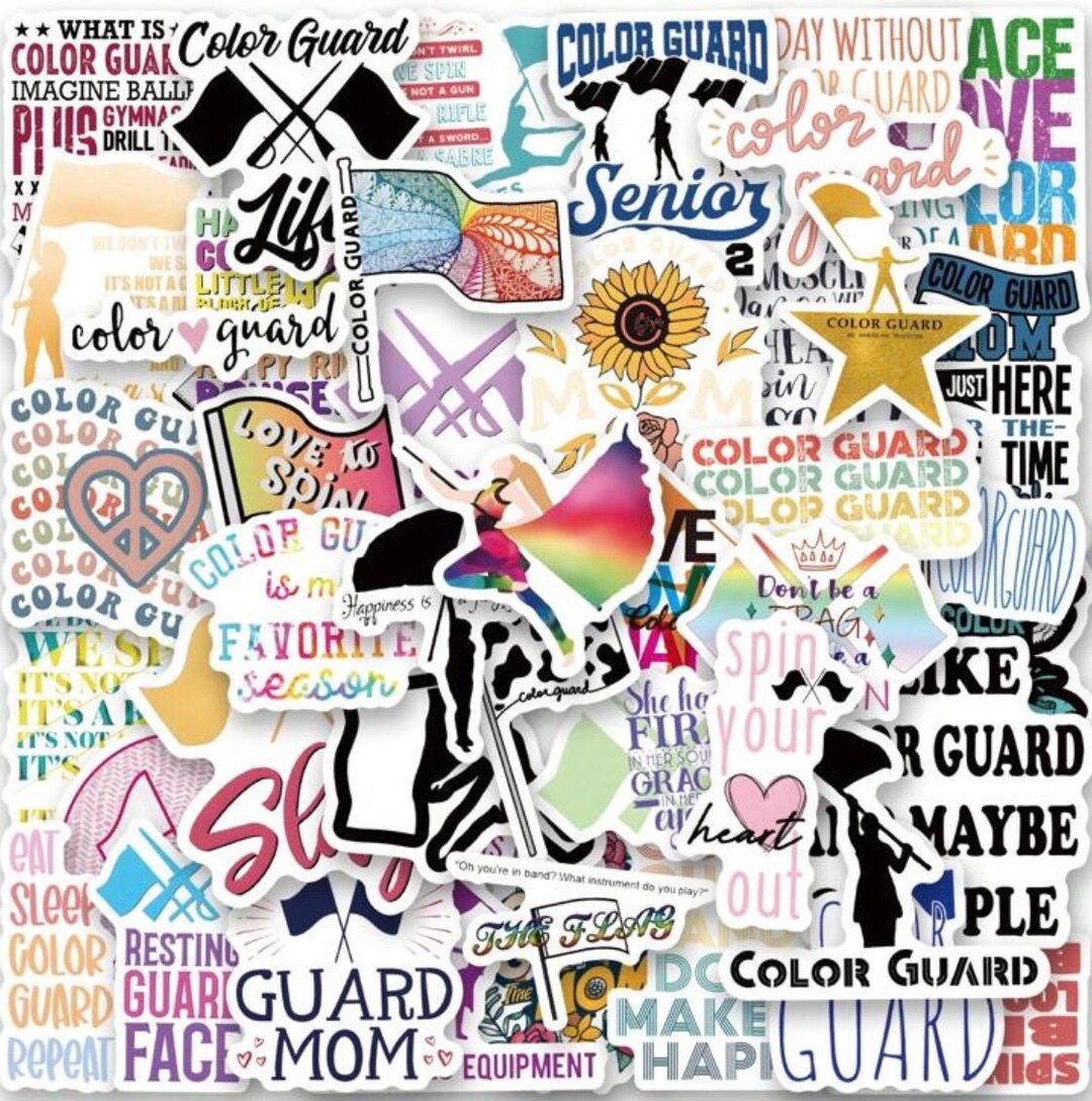 Aesthetic Stationary Color Guard Sticker Pack - Etsy