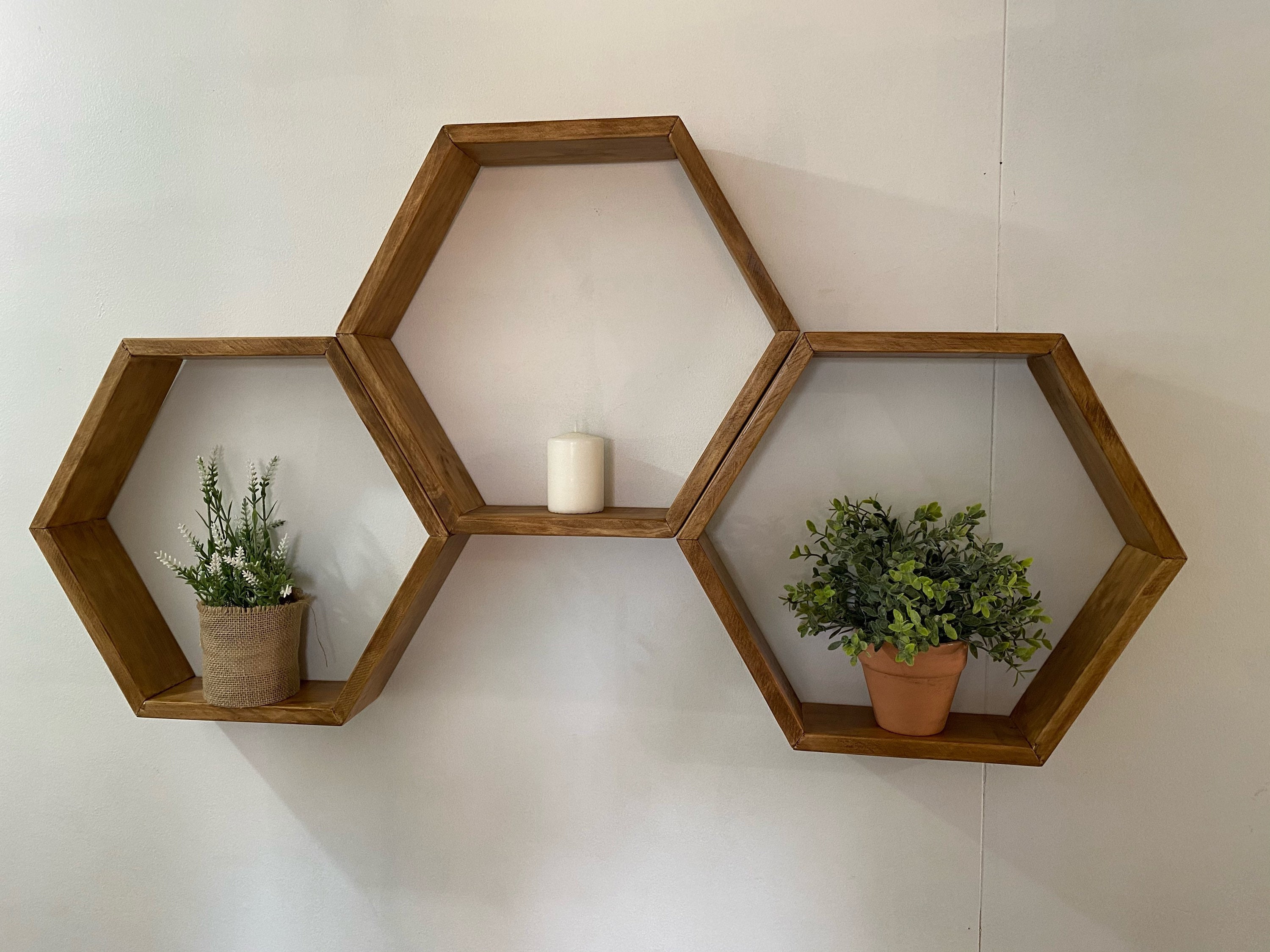 Hexagon Floating Shelf Geometric Set of 3 Set of 4 Set of | Etsy Australia