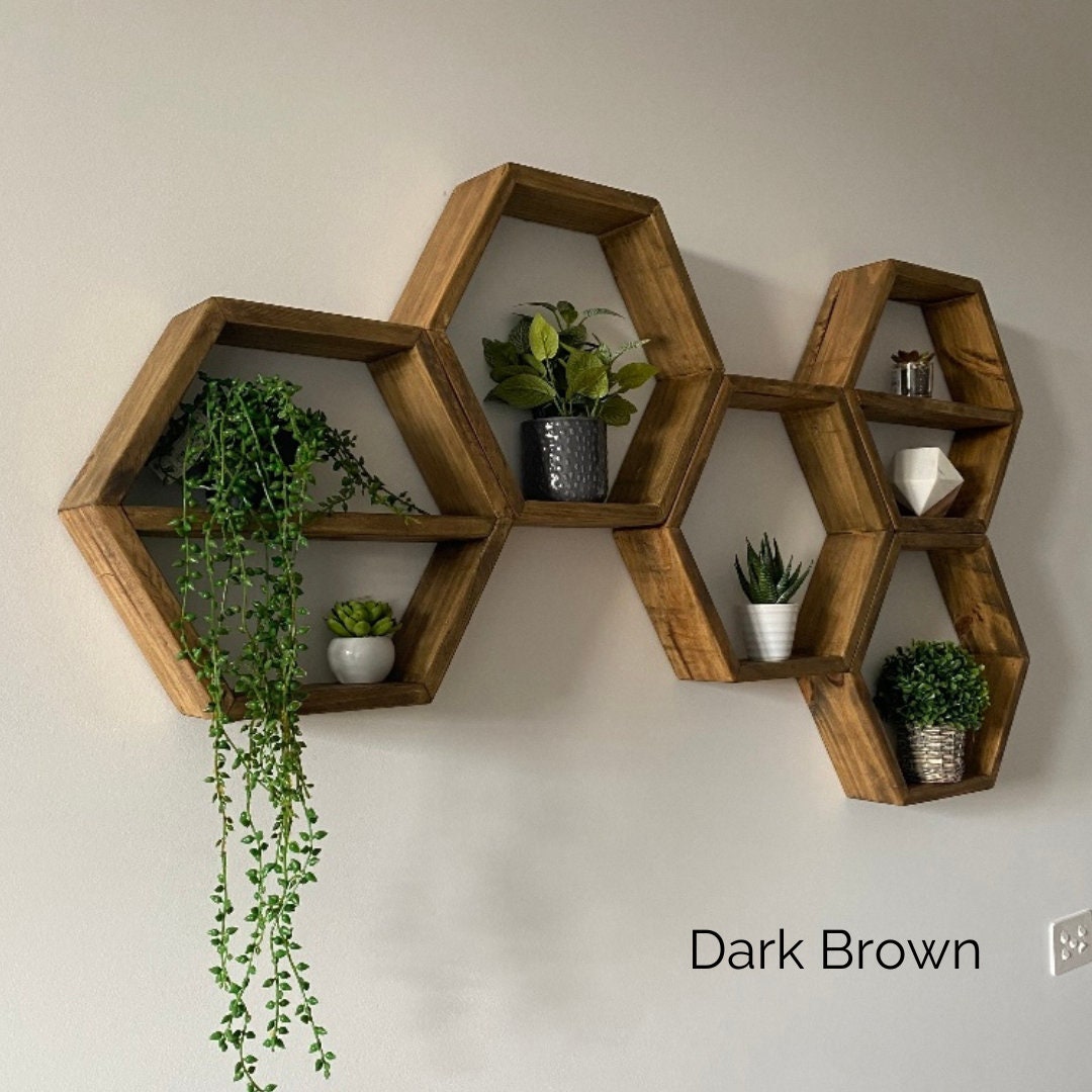 Hexagon Floating Shelf Geometric Set of 3 Set of 4 Set of - Etsy Australia