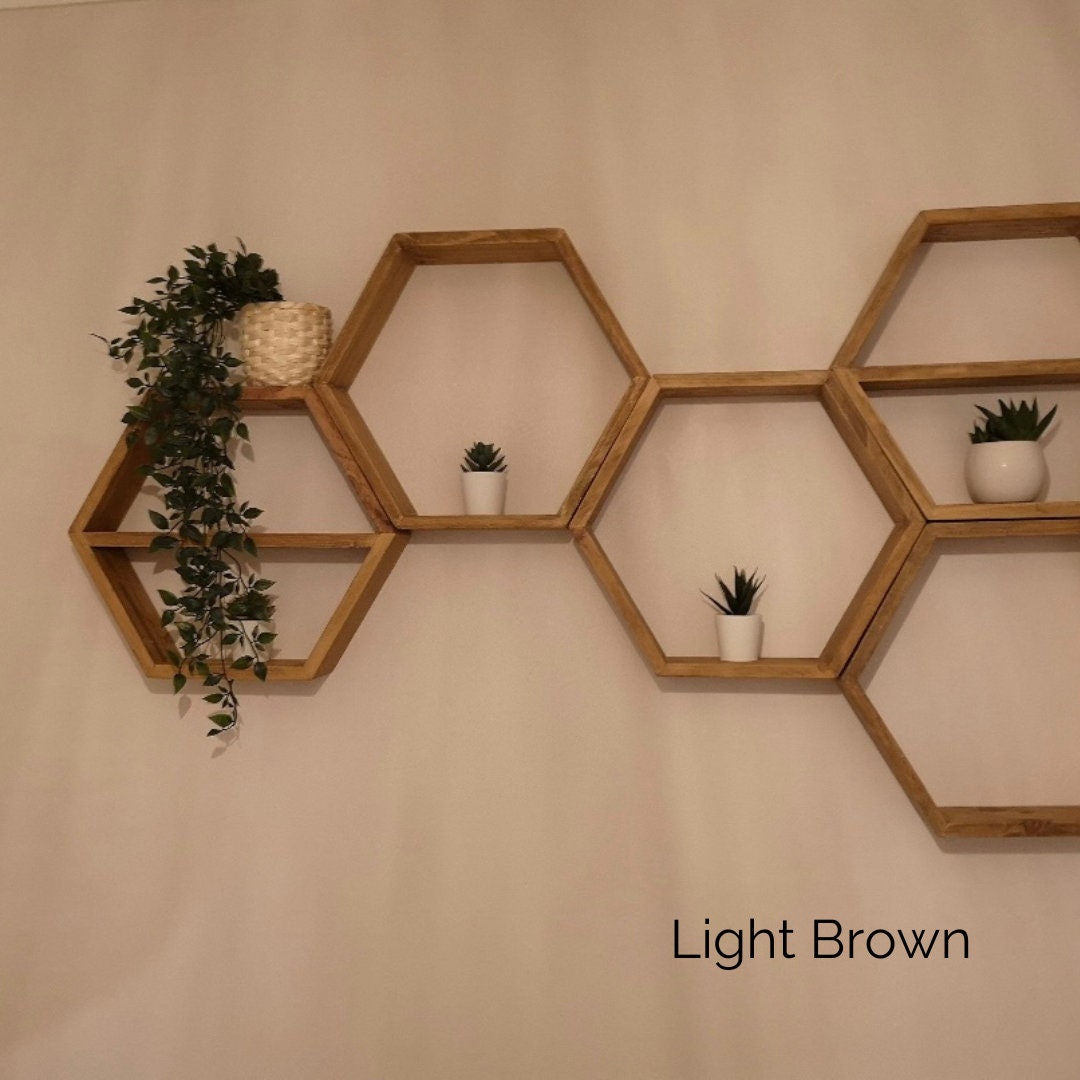 Hexagon Floating Shelf Geometric Set of 3 Set of 4 Set of - Etsy Australia