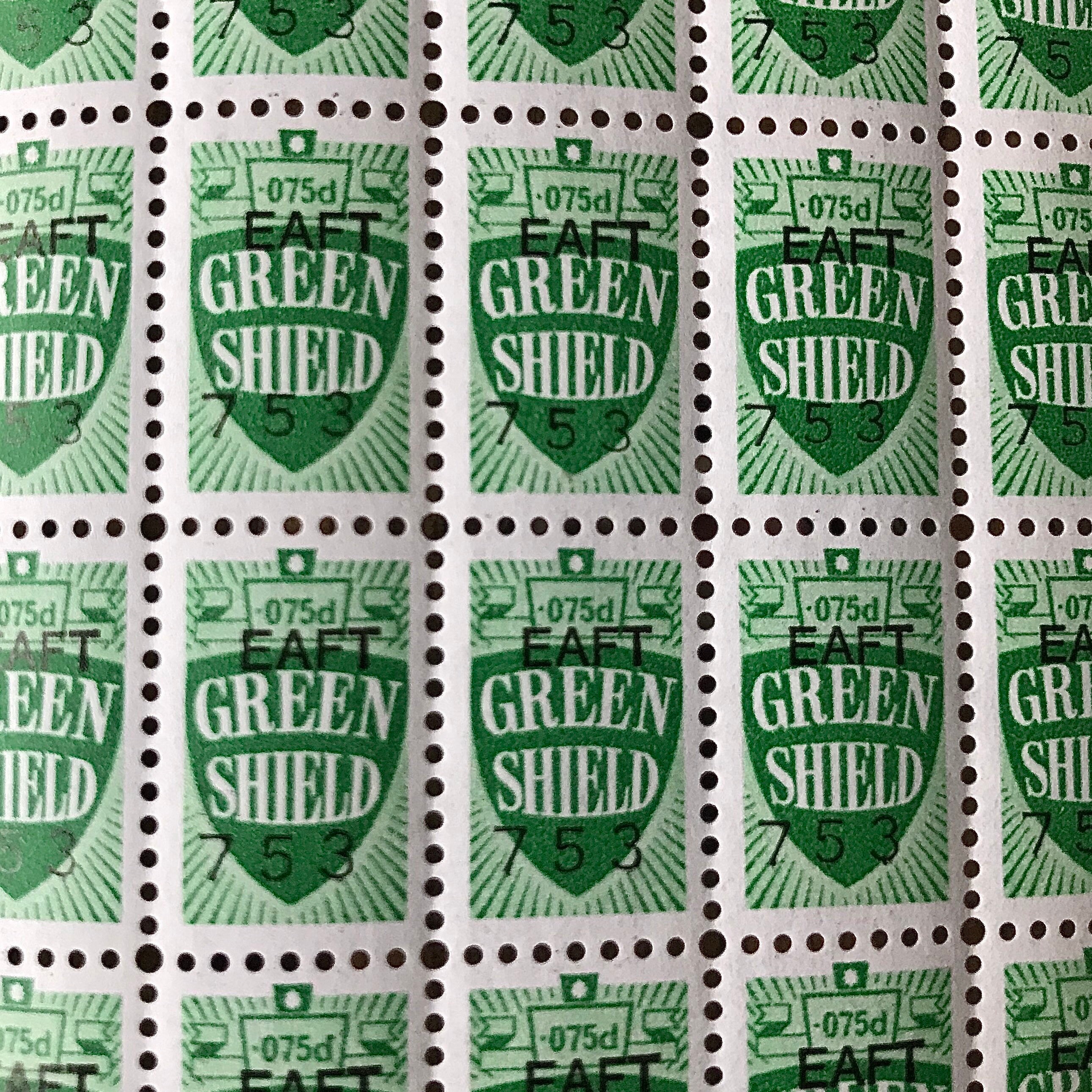 25 Green Shield Stamps Mini Sheet Collect Craft Cards | Etsy
