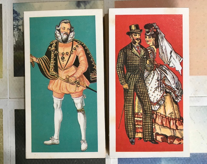 1967 'british Costume' Brooke Bond Tea Cards Full Set - Etsy