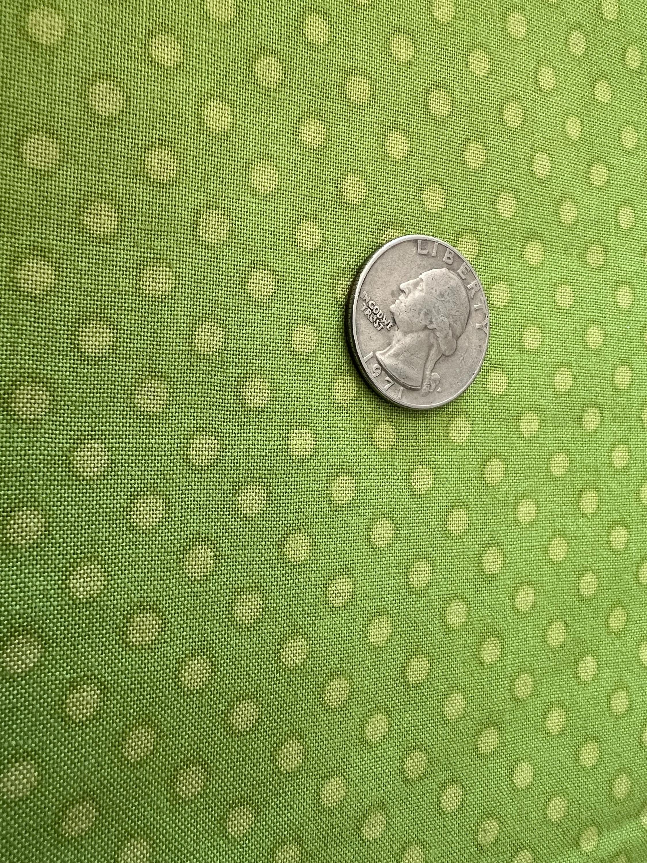 Polka Dots Small in Size Described as Bright Green or Lime Green With ...