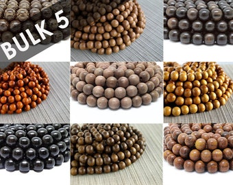 Natural Cream Colored Pale Tan Wooden off Round Shaped Beads With 2mm ...