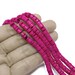 4-5mm Fuchsia Pink Coconut Shell Heishi Beads - Dyed and Waxed - 23 ...