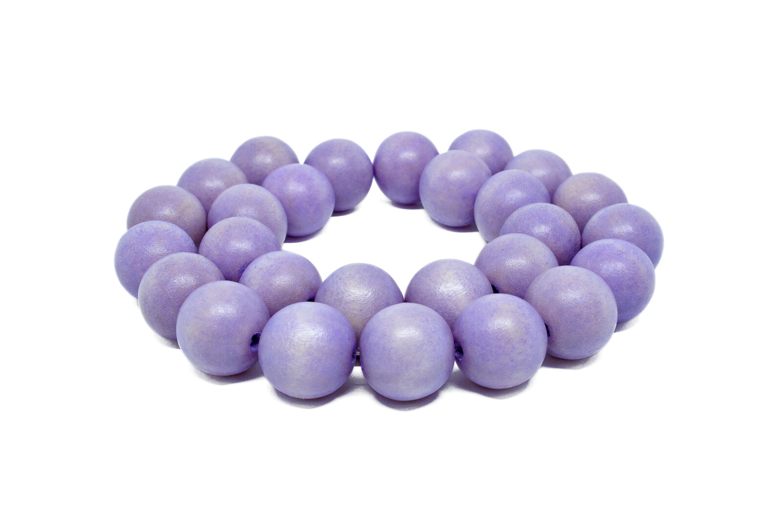 15mm Violet Tulip Round Wood Beads - Dyed and Waxed - 15 Inch Strand - Etsy