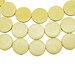 25mm Canary Yellow Bright Yellow Flat Round Coin Wood Beads - Dyed and ...