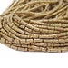 3-4mm Metallic Gold Coconut Shell Heishi Beads - Painted - 23 Inch ...