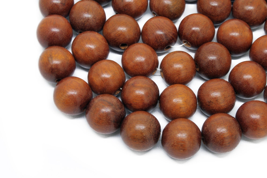 15mm Sibucao Redwood Round Premium Wood Beads Waxed 15 - Etsy