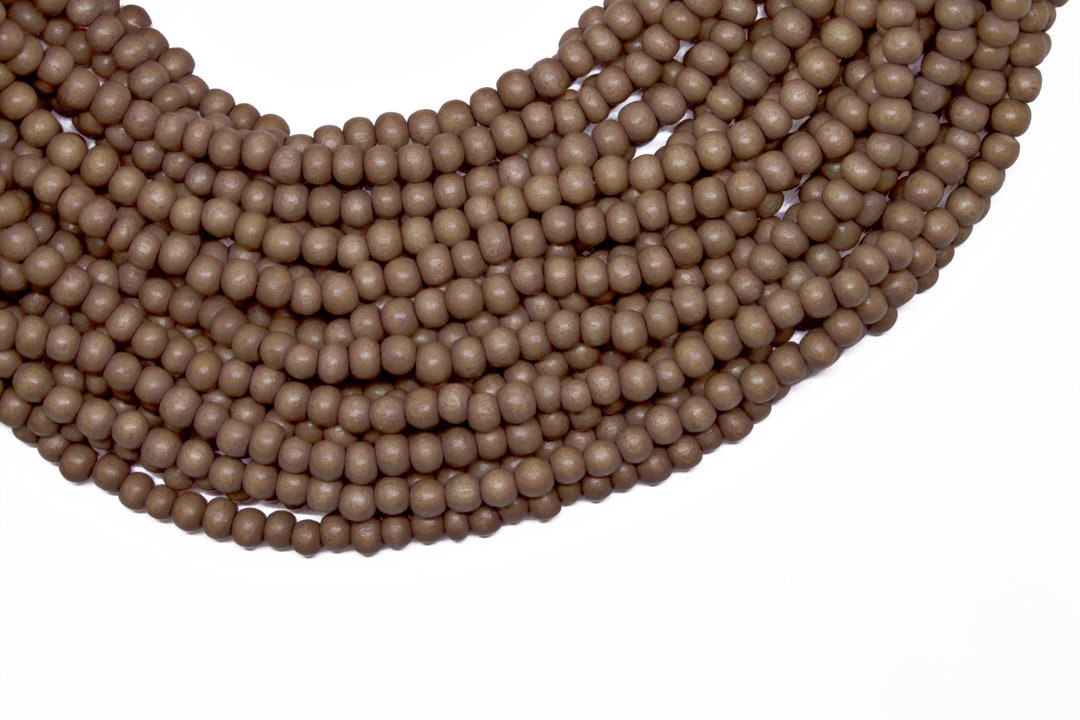 4-5mm Light Brown Round Wood Beads - Dyed and Waxed - 15 Inch Strand - Etsy