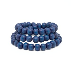 6mm Blue Round Wood Beads - Dyed and Waxed - 15 Inch Strand - Etsy