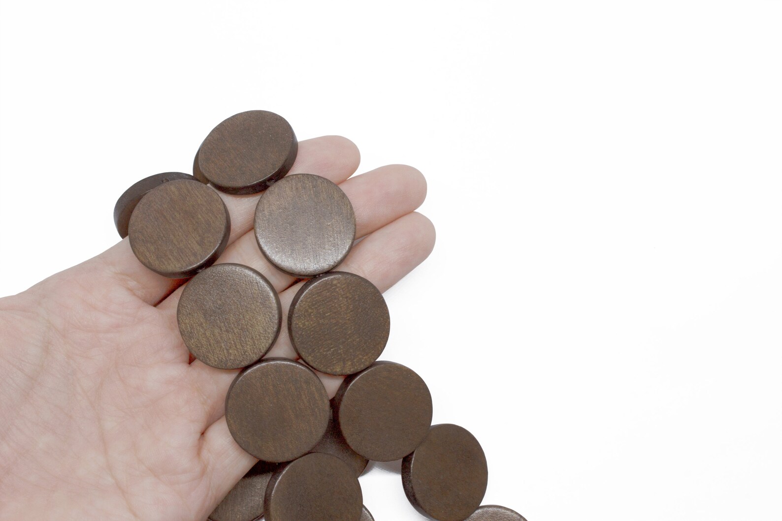 25mm Dark Brown Flat Round Coin Wood Beads Dyed and Waxed - Etsy