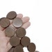 25mm Dark Brown Flat Round Coin Wood Beads - Dyed and Waxed - 15 Inch ...