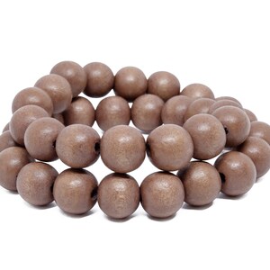 12mm Light Brown Round Wood Beads - Dyed and Waxed - 15 Inch Strand - Etsy