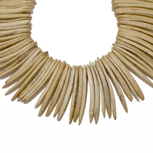 40mm White Coconut Shell Sticks Bleached 15 Inch Strand - Etsy