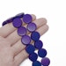 15mm Royal Purple Flat Round Coin Wood Beads - Dyed and Waxed - 15 Inch ...