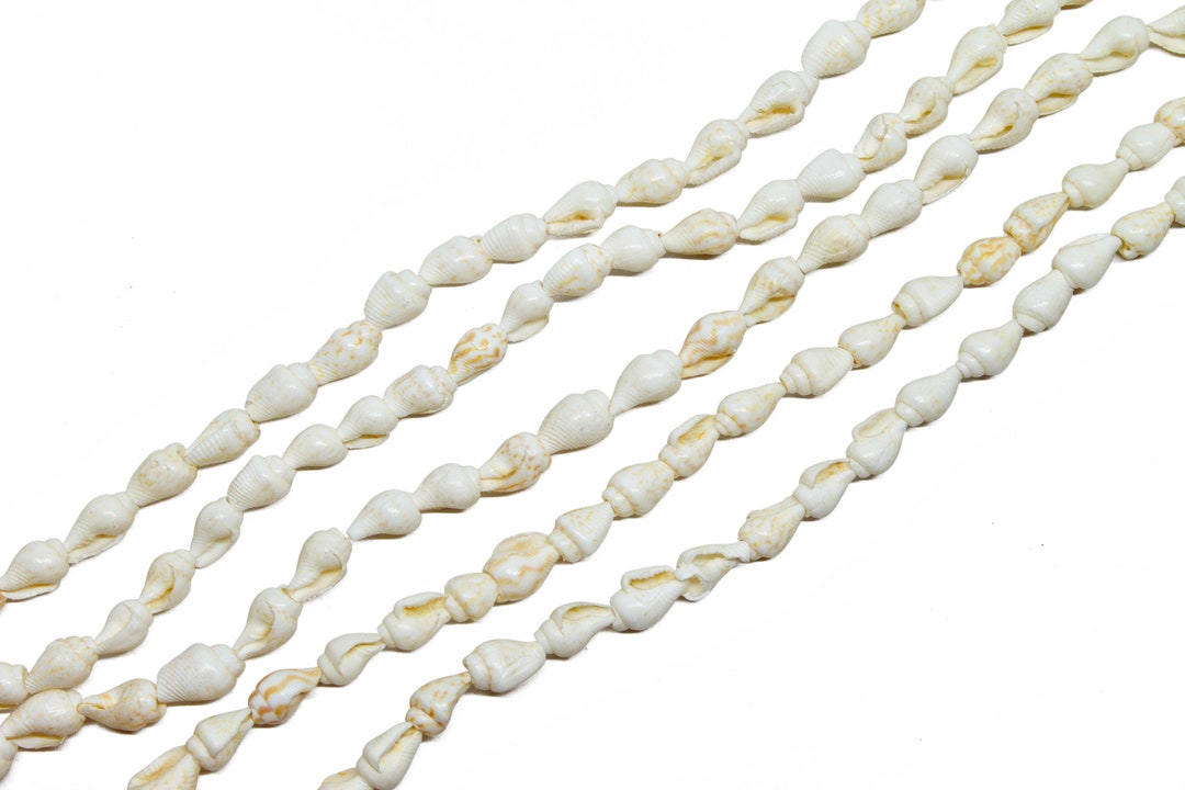 White Nassa Seashell Garland - Small Natural Conch Beach Style Shell ...