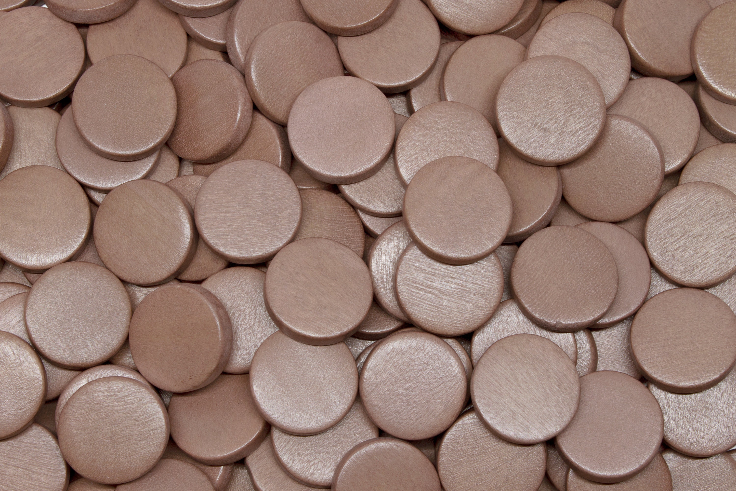 20mm Light Brown Flat Round Coin Wooden Discs - No Hole- Dyed and Waxed ...