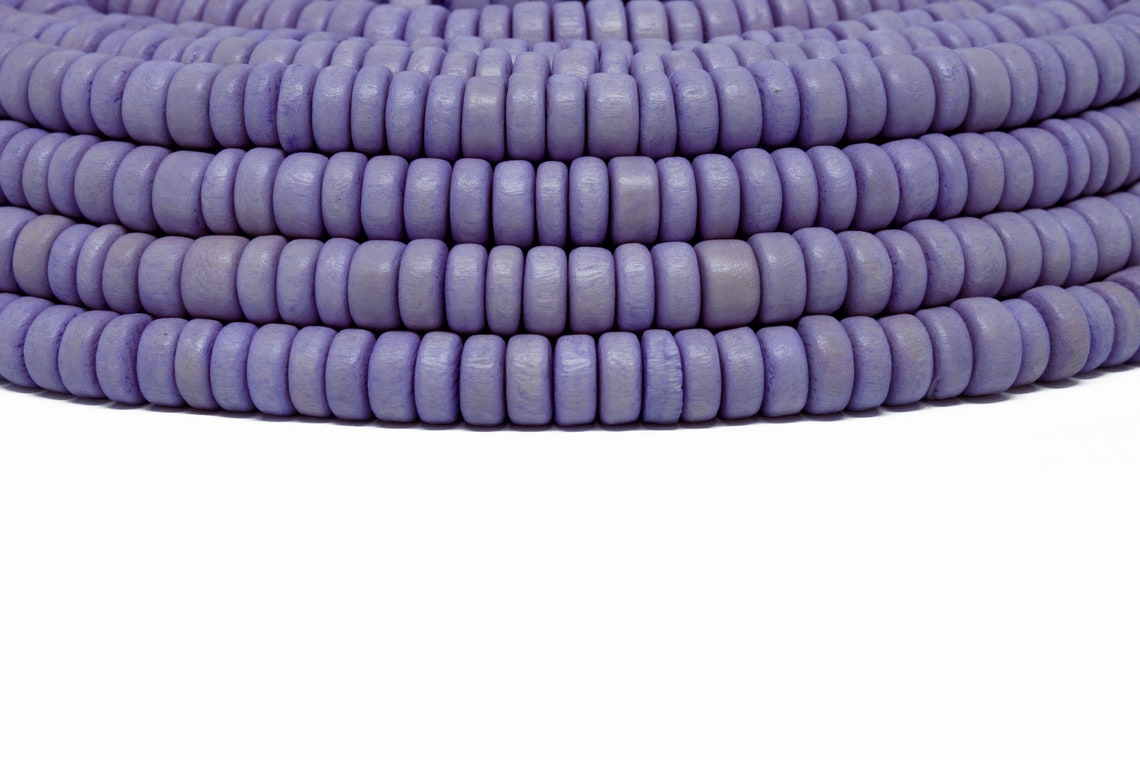 8mm Violet Tulip Lavender Coconut Shell Pucalet Rondelle Beads - Etsy