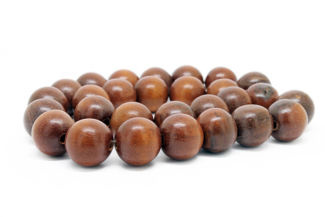 15mm Sibucao Redwood Round Premium Wood Beads Waxed 15 - Etsy