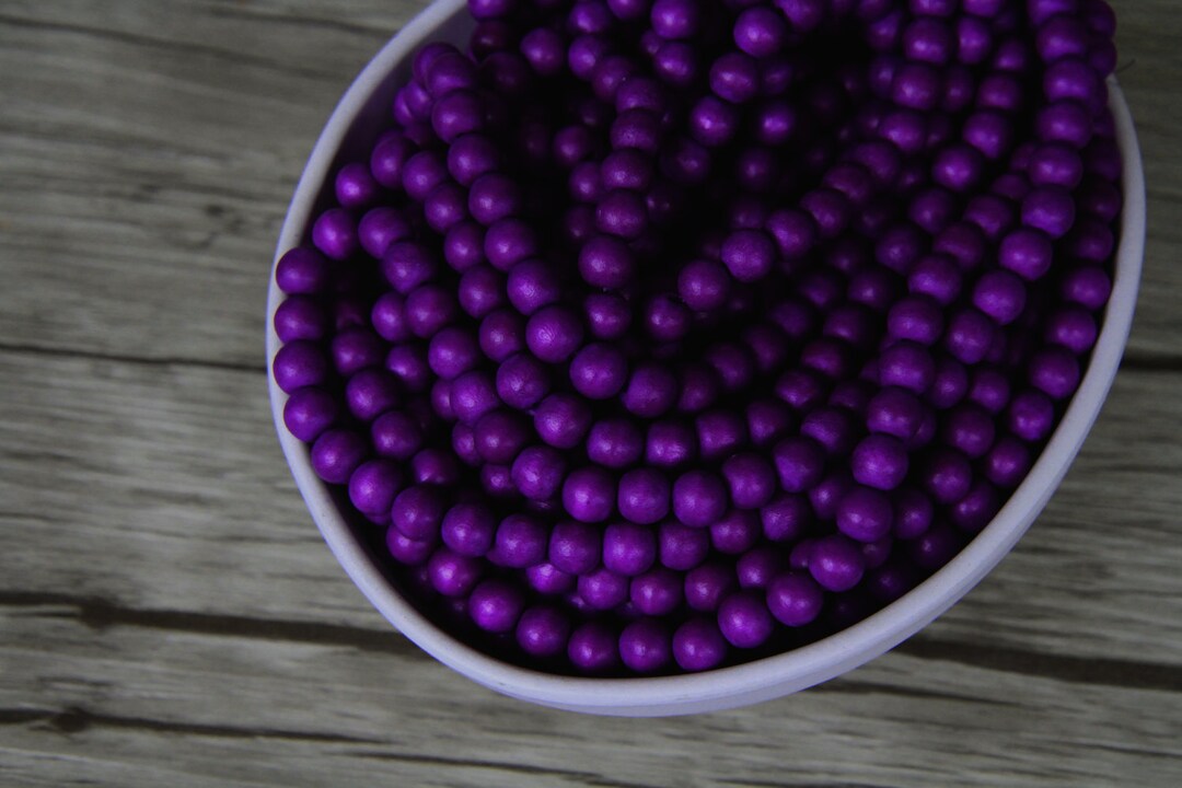 8mm Royal Purple Wood Beads Dyed and Waxed 15 Inch Strand - Etsy