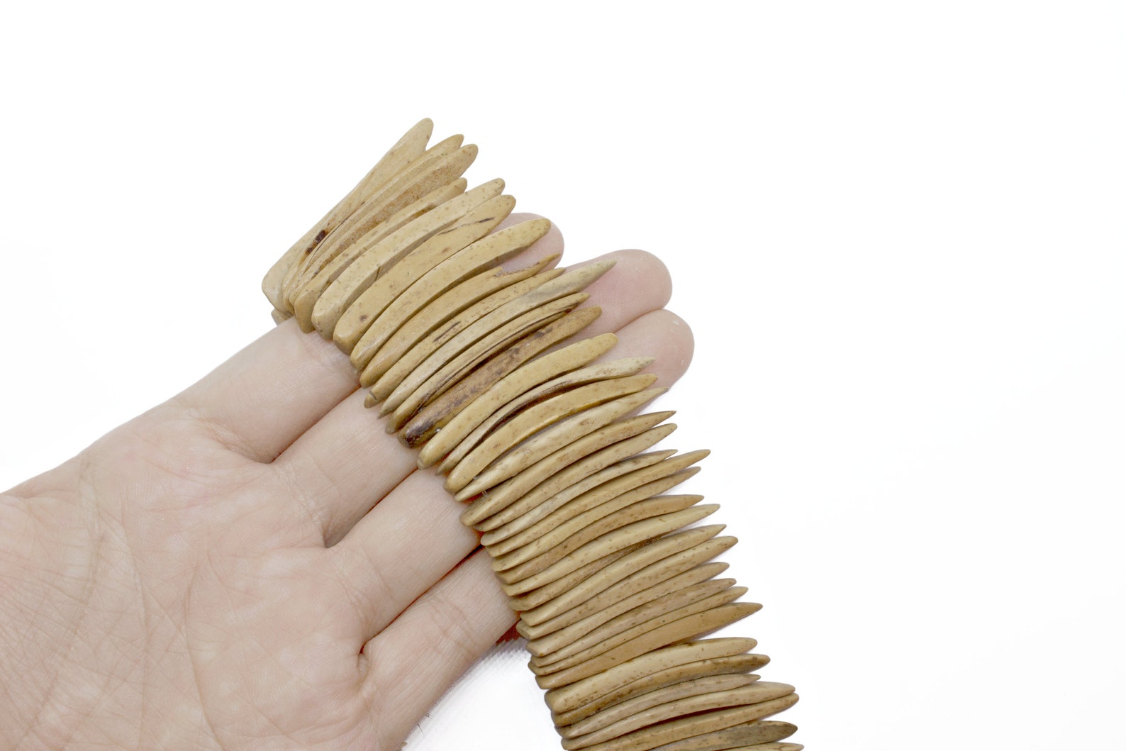 40mm Natural Beige Coconut Shell Sticks Waxed 15 Inch - Etsy