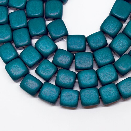 10mm Blue Round Wood Beads Dyed and Waxed 15 Inch Strand - Etsy