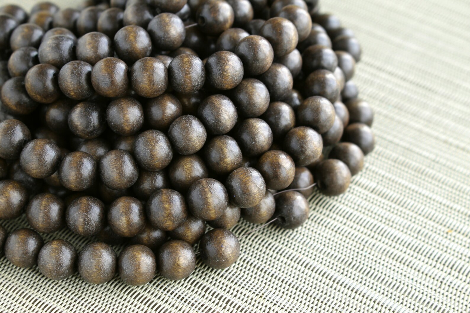12mm Dark Brown Round Wood Beads - Dyed and Waxed - 15 Inch Strand - Etsy