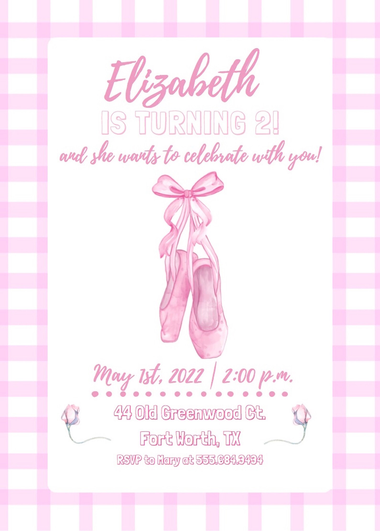 Ballet Birthday Party Invitation | Watercolor | Dance Birthday Party ...