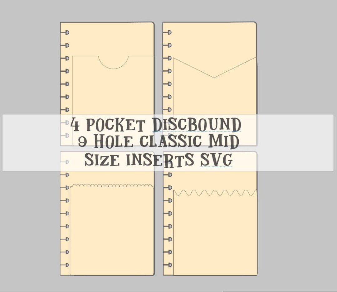SVG Cut File Disc Bound HP Dori Pocket Insert Folders for Disc System ...