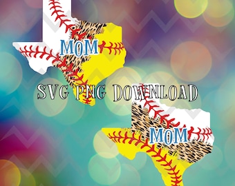 Baseball Softball Divided Split Print Cut File Png SVG Texas | Etsy