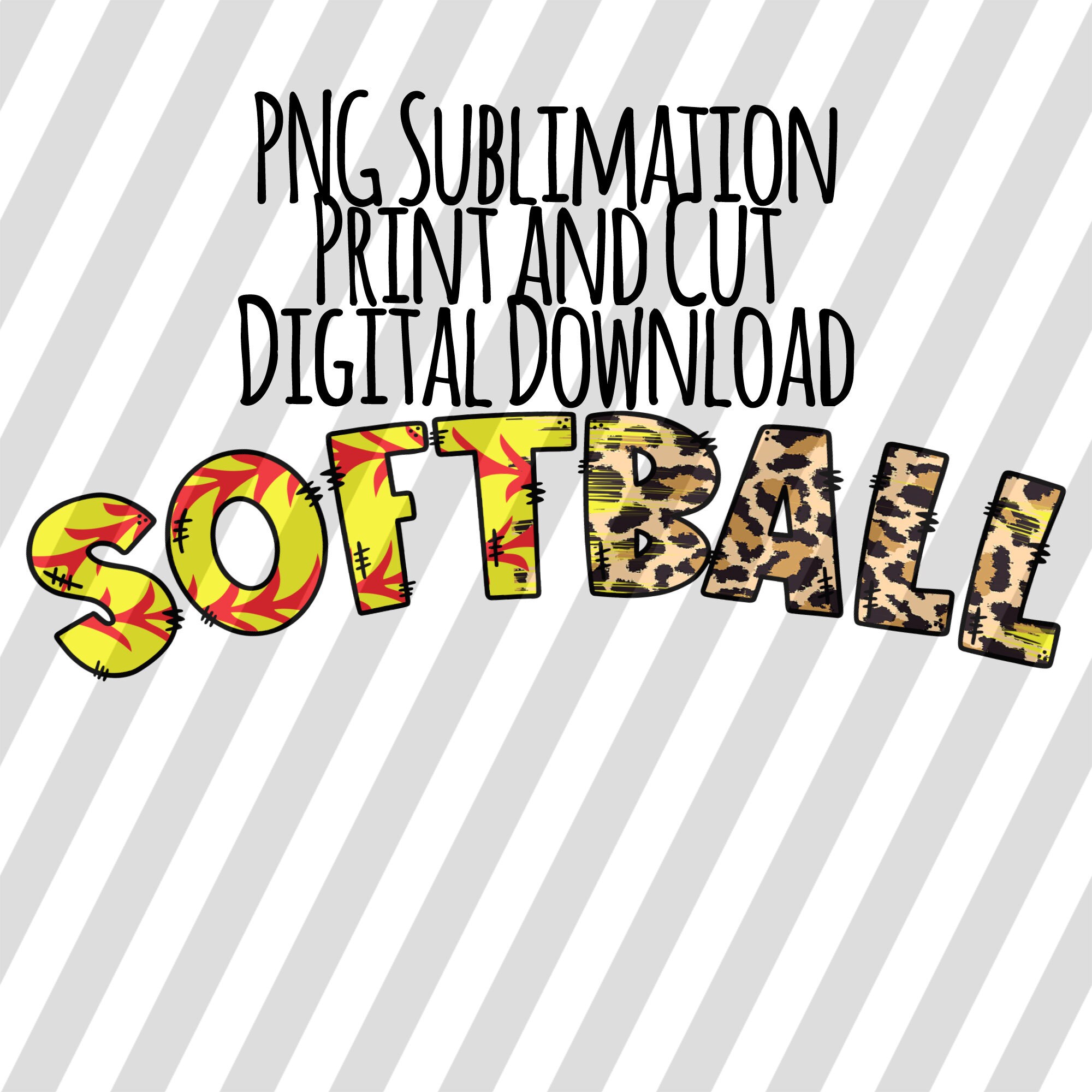 Softball Cheetah Stitches Destressed PNG Digital Download for ...