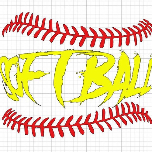 Softball SVG Wrapped Threads Red Stitches Warped Text SVG PNG - Etsy