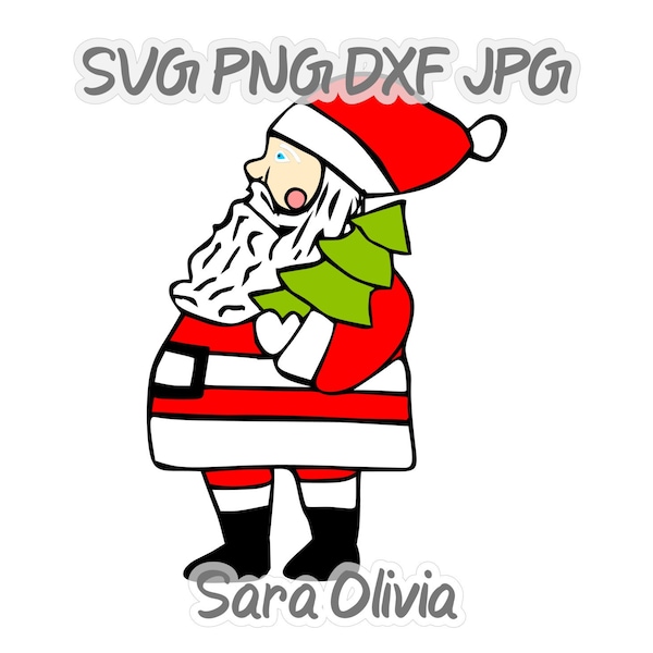 Santa Full Body Svg - Etsy