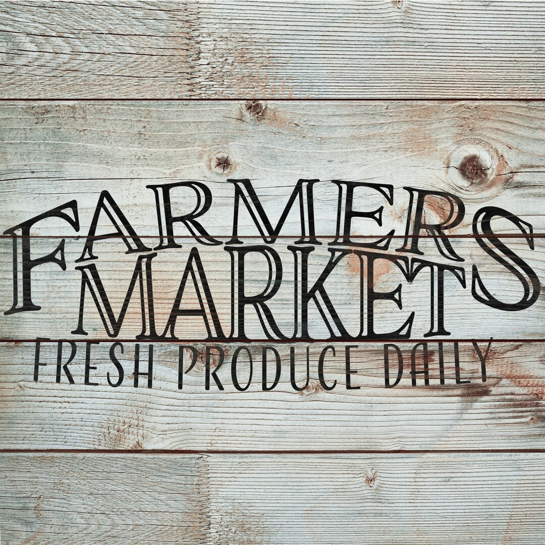 Farmer's Market Fresh Produce Daily Farmhouse Vinyl Wall Decor ...