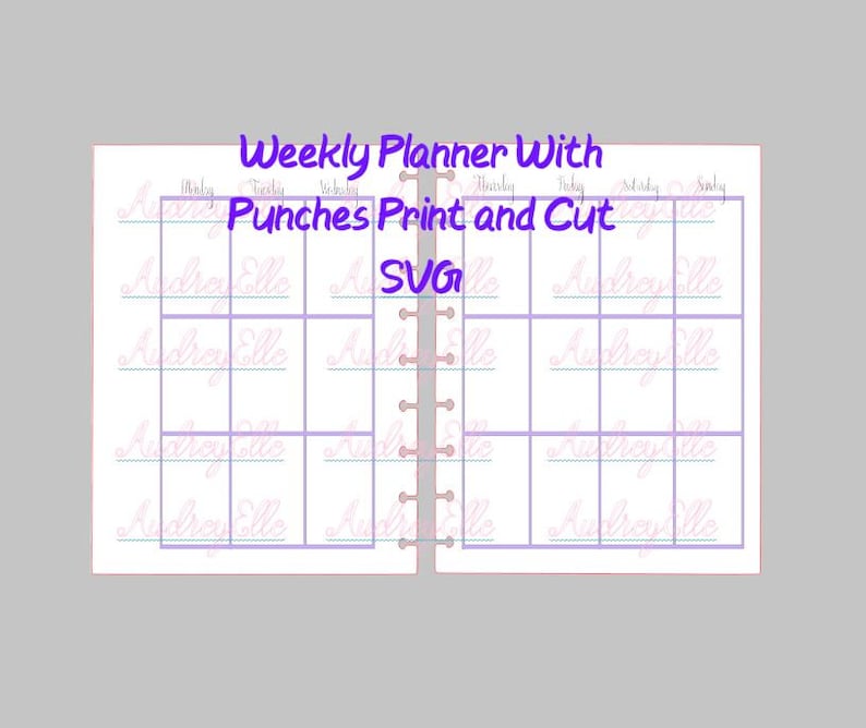 Deluxe Planner Classic Pages Weekly Calendar Layout Spread With 9 Mambi ...