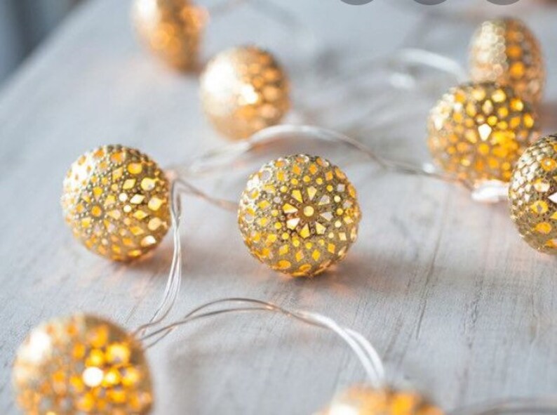 Plug-in Lights Moroccan Style 30 Large Metal Balls for - Etsy